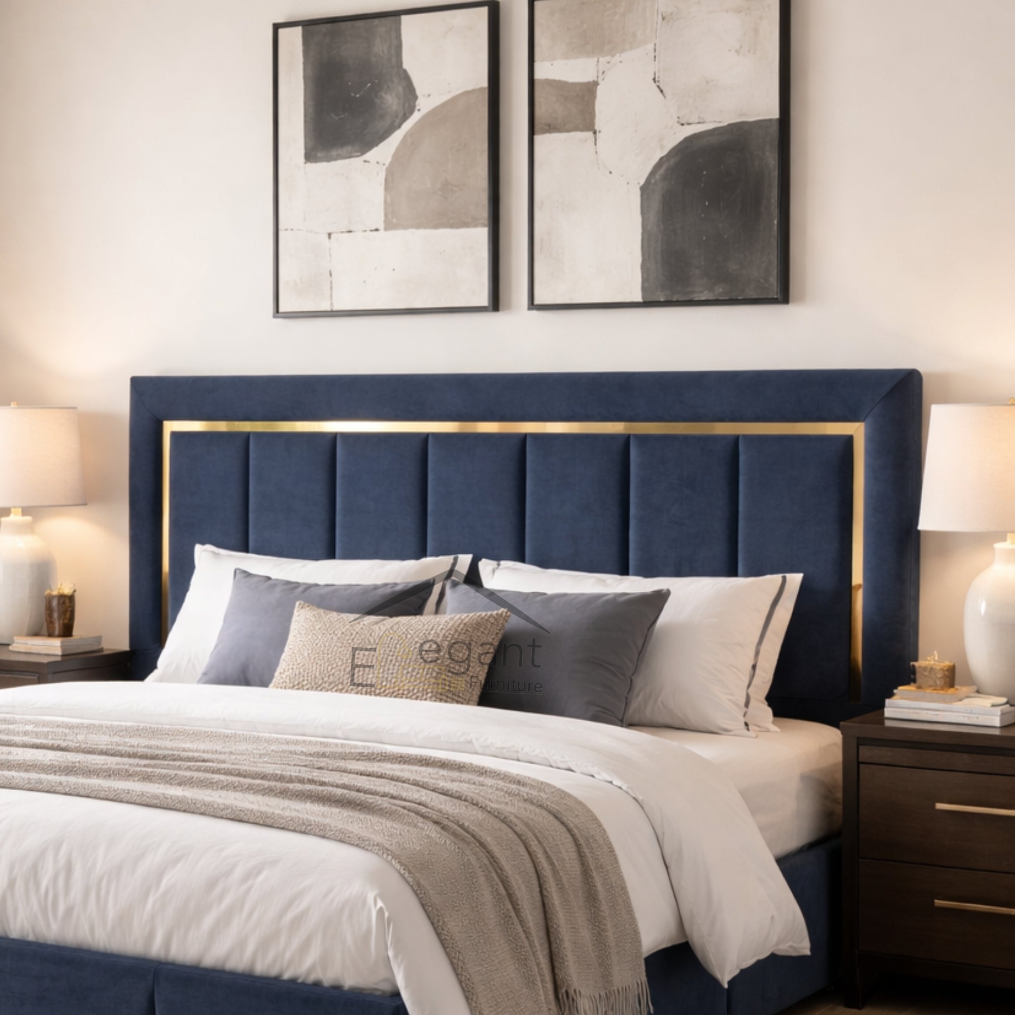 Windsor Luxury Panel Headboard with Trim | Double | Bedhead